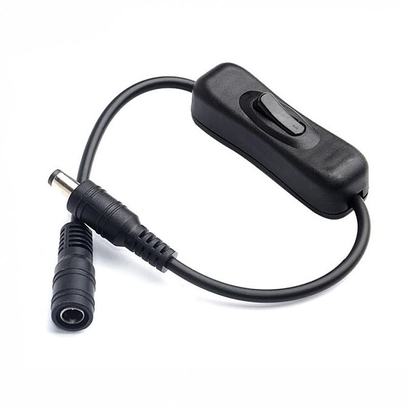 5.5Mm X 2.1Mm Dc Power Plug Extension Cord With On/Off Switch Male To ...