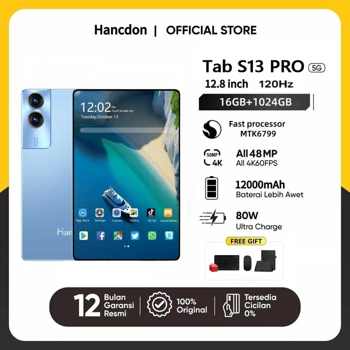 Promo Bisa COD Tab S13 Tablet PC Baru Android 15 murah 11.6inch 16GB ...