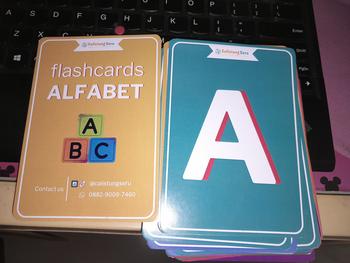 Flash Card Jumbo Huruf Abjad ABC Kartu Anak Belajar Huruf Permainan ...