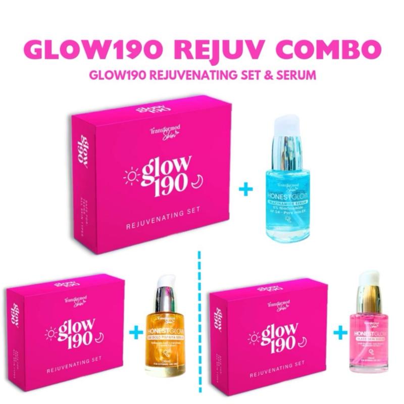 GLOW190 REJUVENATING SET + HONESTGLOW SERUM 30ml - TikTok Shop Philippines