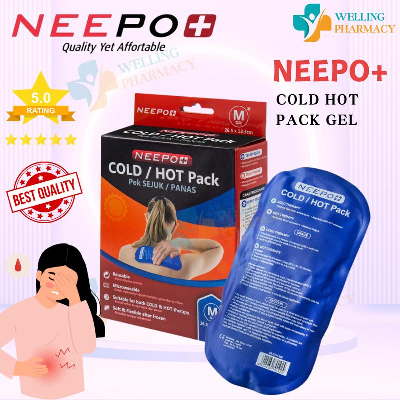 NEEPO+ COLD / HOT GEL PACK SIZE M & L/Reuseable/COLD & HOT THERAPY/MDA ...