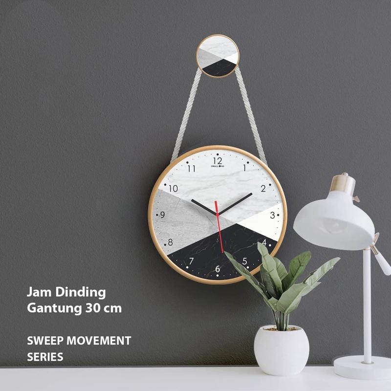 JAM DINDING UNIK - JAM DINDING GANTUNG ESTETIK MOTIF KAYU - SWEEP ...