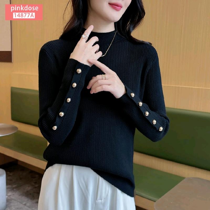 PINK DOSE MANSET INARA | MANSET INARA ATASAN RAJUT Kancing - Shop ...