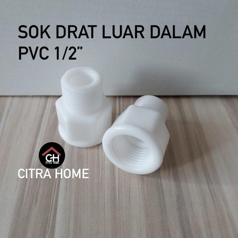 Sok Drat Luar Dalam PVC 1/2 inch - Shop | Tokopedia