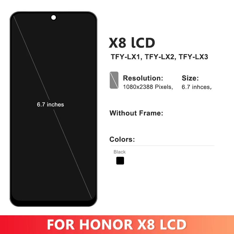 Pemasangan Digitizer Skrin Sentuh Paparan LCD, 6.67 ", Berkualiti ...