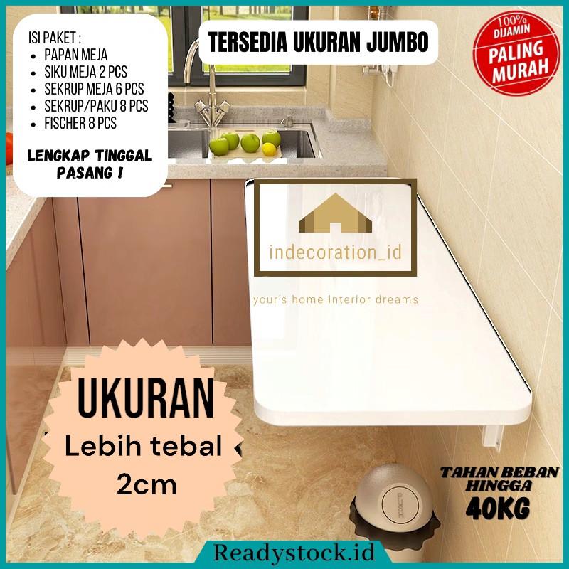 Meja Lipat Dinding Portable pingul pojok Kayu 100x40x2cm - Furniture ...