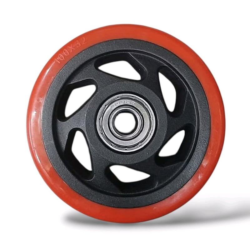 RODA TROLI - RODA PU MERAH MEDIUM DUTY DOUBLE BEARING WHEEL ONLY - Shop ...