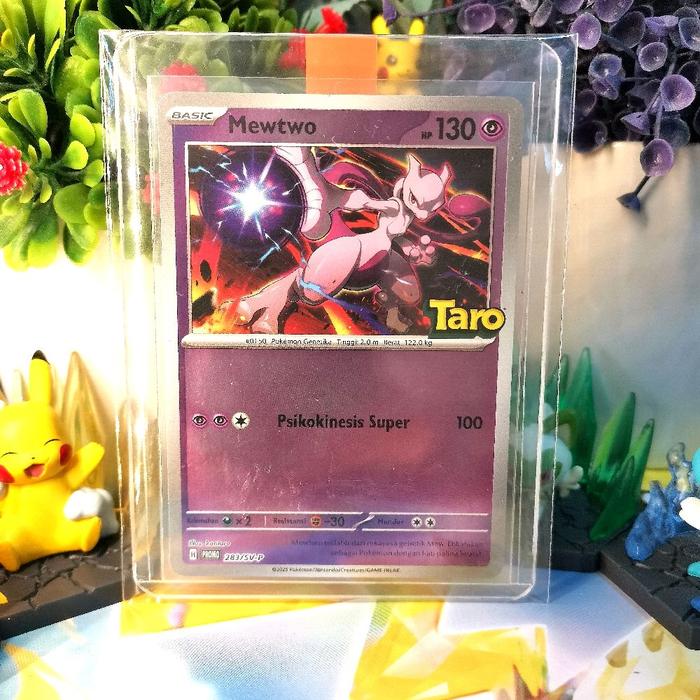 Jual Mewtwo taro promo card holo foil limited edition kartu pokemon ...