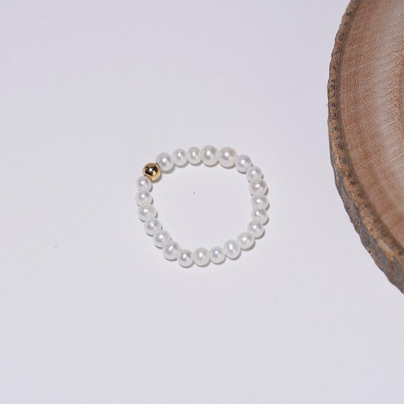 shuiyu18K accessories freshwater nucleated millet pearl ring - TikTok ...