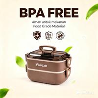 Promo Kotak Makan 1650ML Besar Bento Box 4 Sekat lunchbox Anti Bocor ...