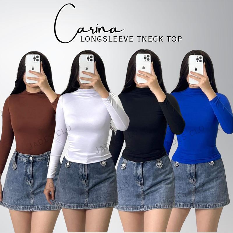 JDSCLO | CARINA TURTLENECK BASIC FULL LENGHT LONGSLEEVE TOP DOUBLE - TikTok Shop Philippines