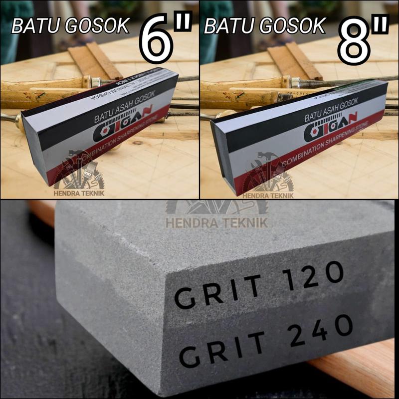 BATU GOSOK 6" / 8" BATU ASAH PISAU UNGKAL SHARPNING STONE 150mm / 200mm ...