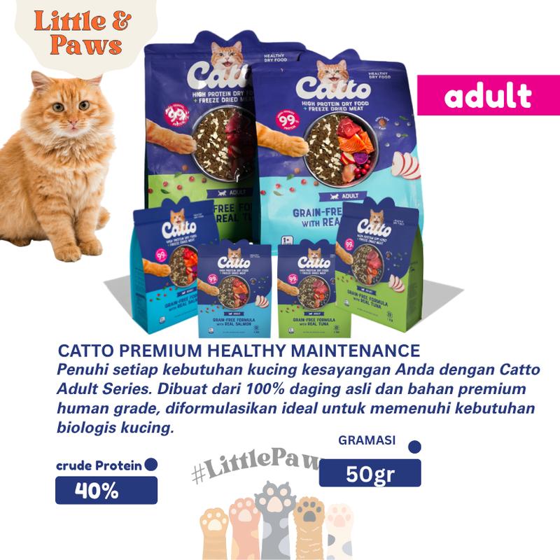 Catto Dry Food For Adult And Kitten Real Duck Tuna Chicken Salmon ...