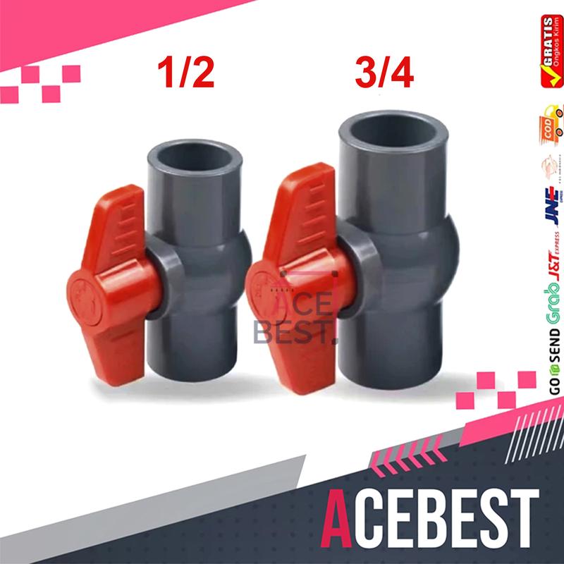 Stop Kran PVC Kran Ball Valve 1/2 inch dan 3/4 inch SLT-271 - Shop ...