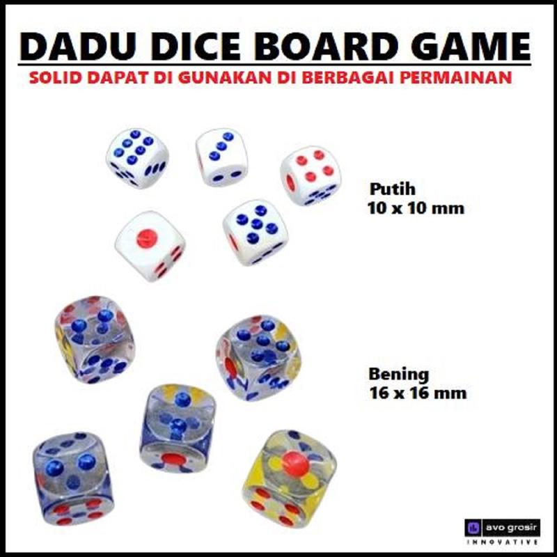 10 pcs Dadu dice board game permainan ulartangga monopoli dll - Shop ...
