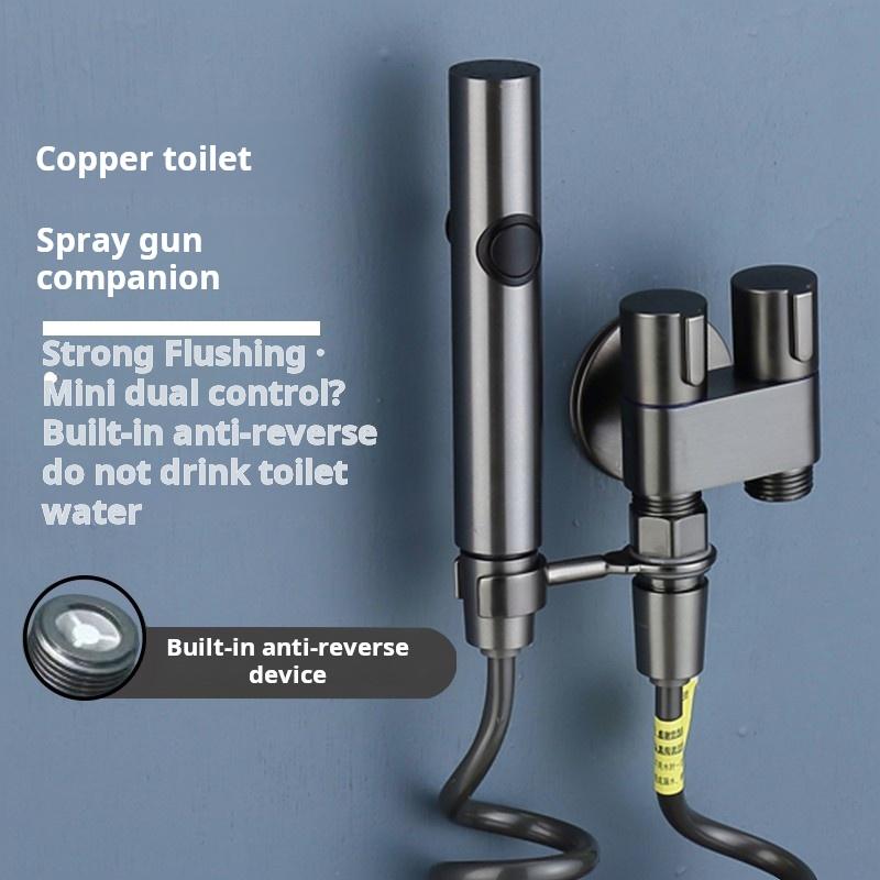 Toilet companion flush spray gun faucet one in two out angle - TikTok ...
