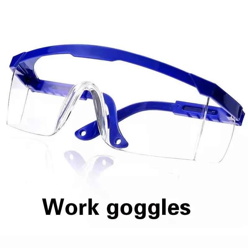 POWZEN Work goggles Safety Spectacles Blue for Industrial Anti-splash ...