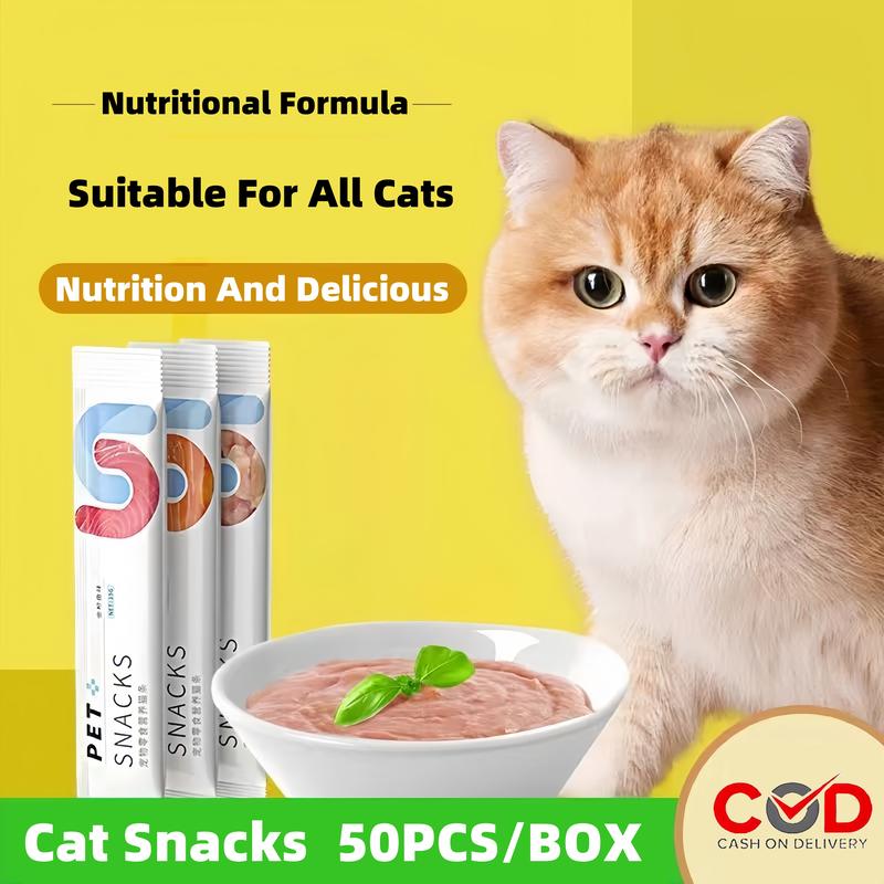 High Vitamin Cat Strips Cat Snacks 50 Strips/Box Nutrition Weight ...