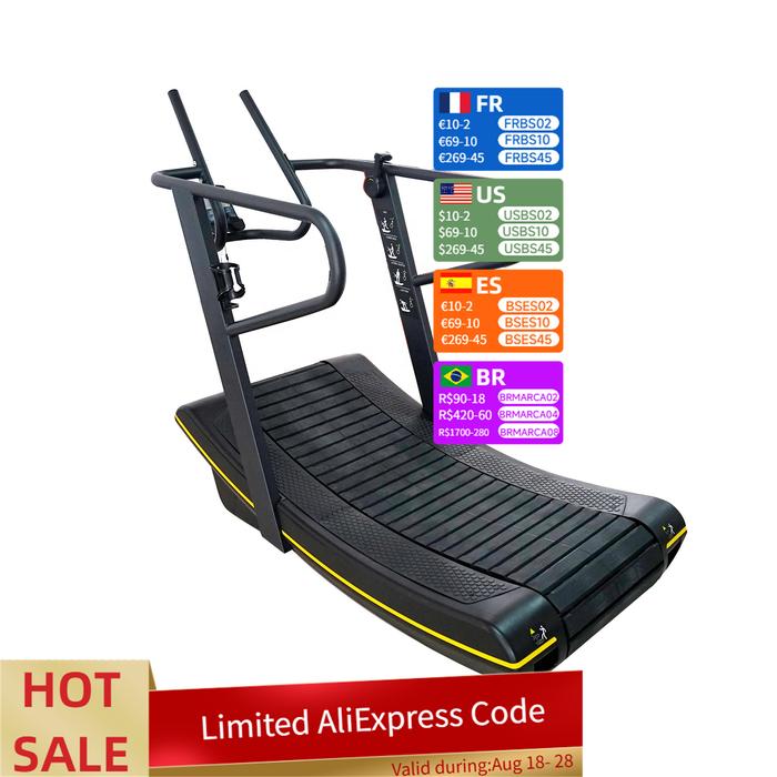 Jual Air Runner Non-motorized Unpowered Curved Treadmill Commercial ...