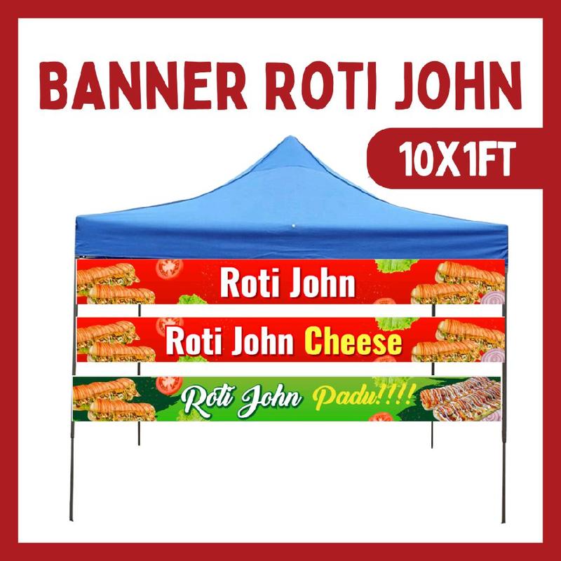 Banner Roti John Murah Saiz 10x1Kaki - TikTok Shop Malaysia
