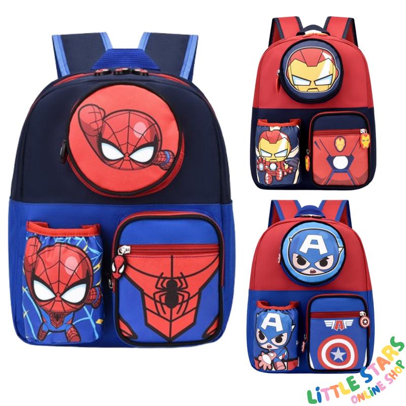 Little Stars Marvel heroes Backpack For Boys Cute Fashion Handbags ...