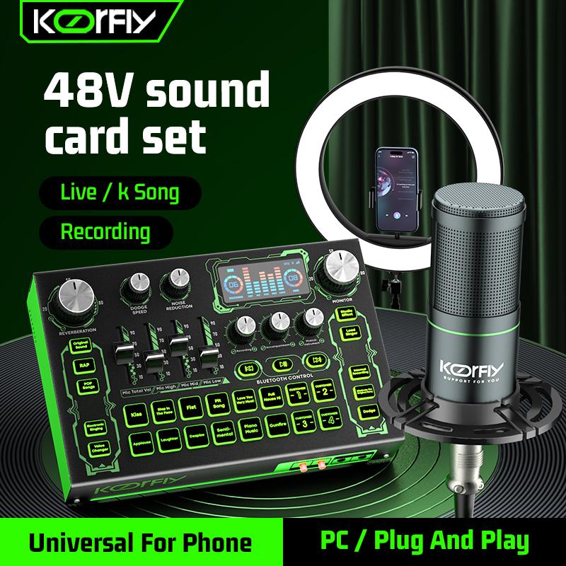[Penjual Tempatan] Koorfly 48V Sound Card Kit Live Record Karaoke ...