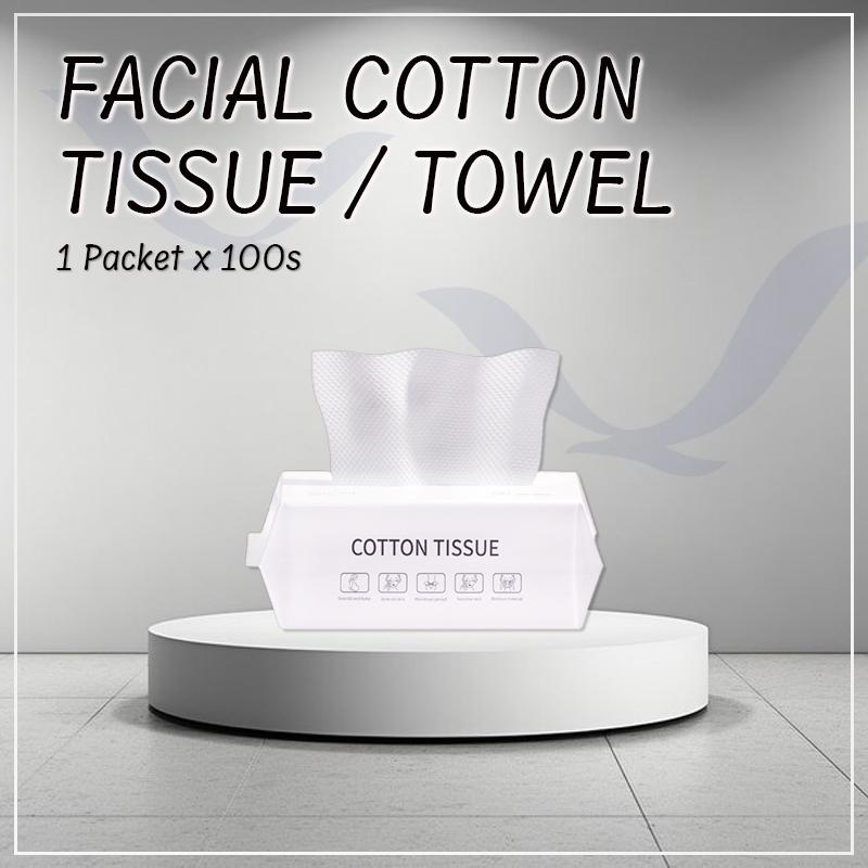 Disposable Cotton Tissue, 100-Count Soft Cotton Dry Wipes - TikTok Shop ...
