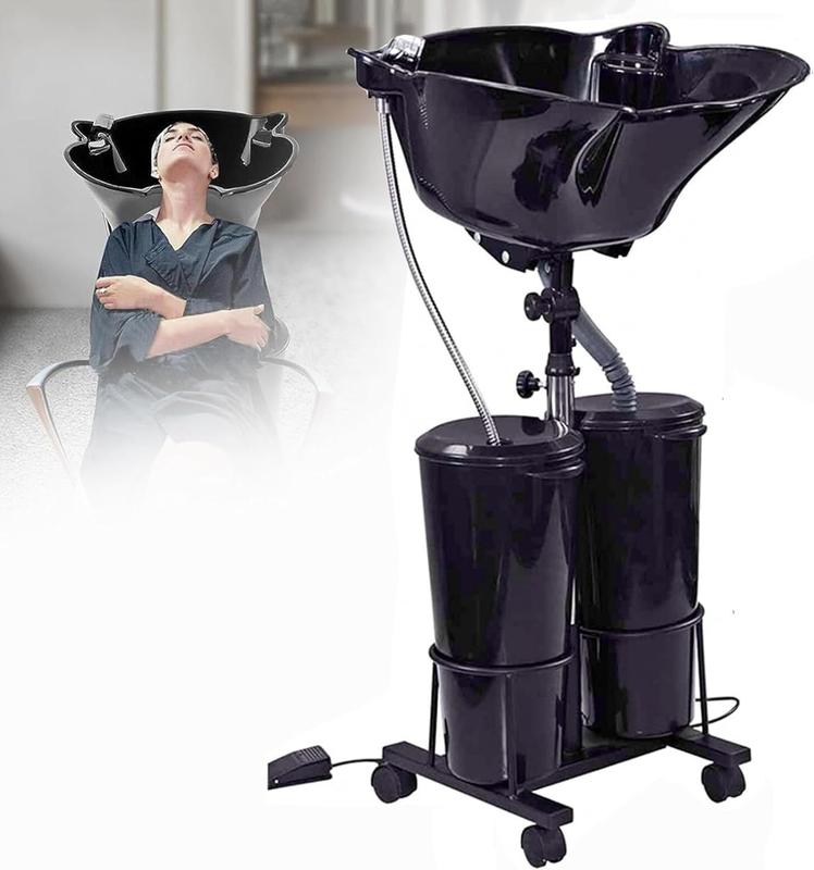 Portable Mobile Salon Basin Deep Shampoo Sink with Electric Pump ...
