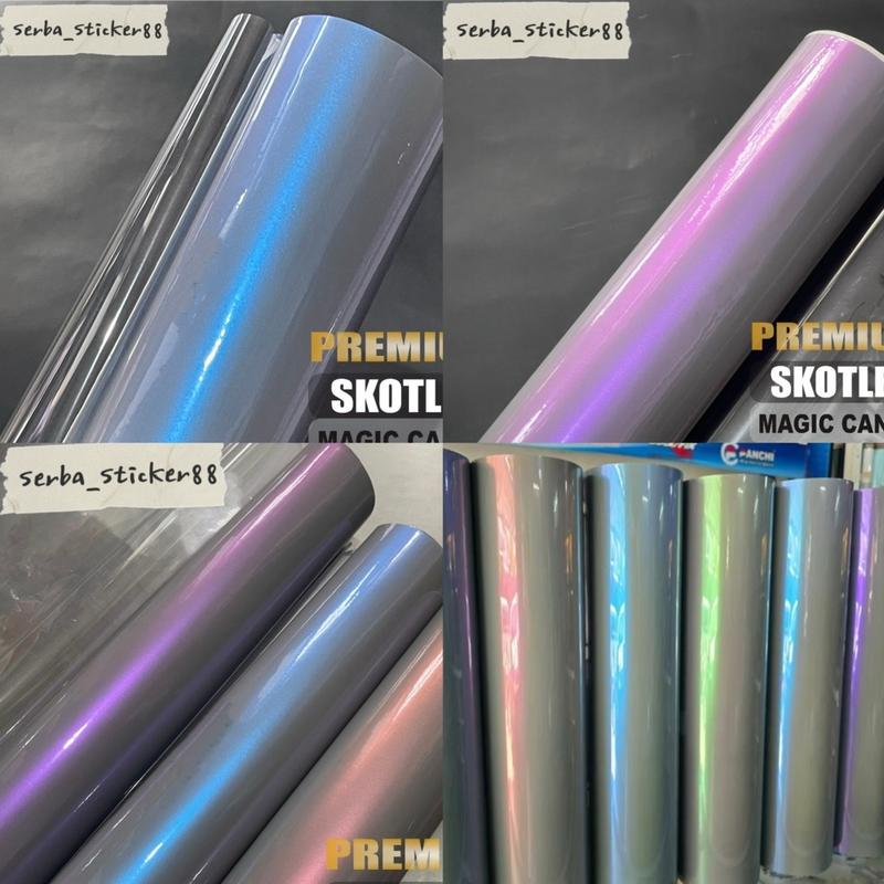 stiker skotlet motor magic candy glossy L50Cm x P50 Cm sticker bunglon ...