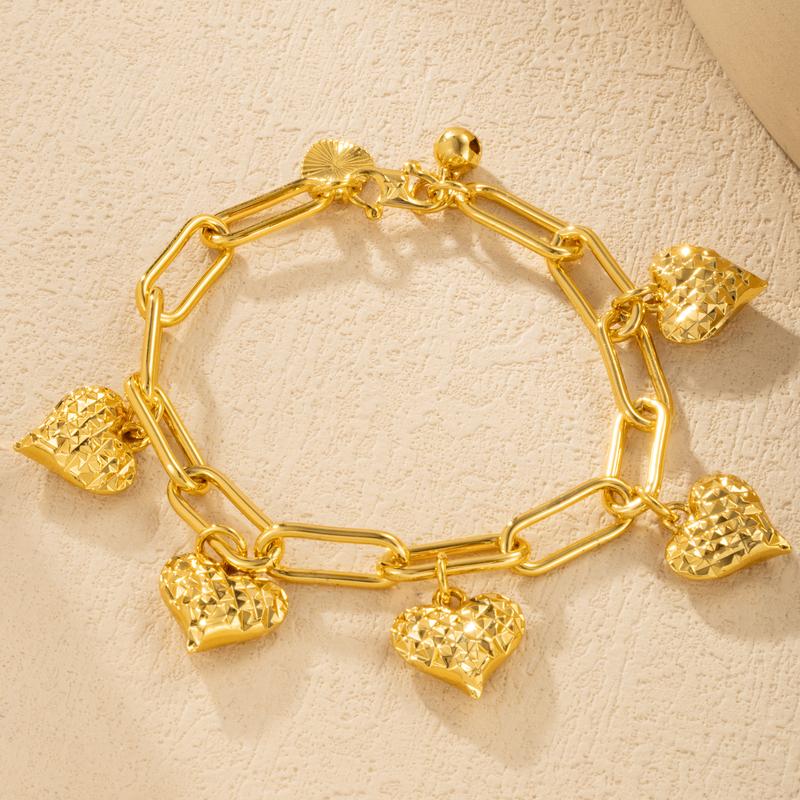 Gelang Pesona Hati, Bersalut Emas Bergaya, Keluli Tahan Karat, Elegan ...