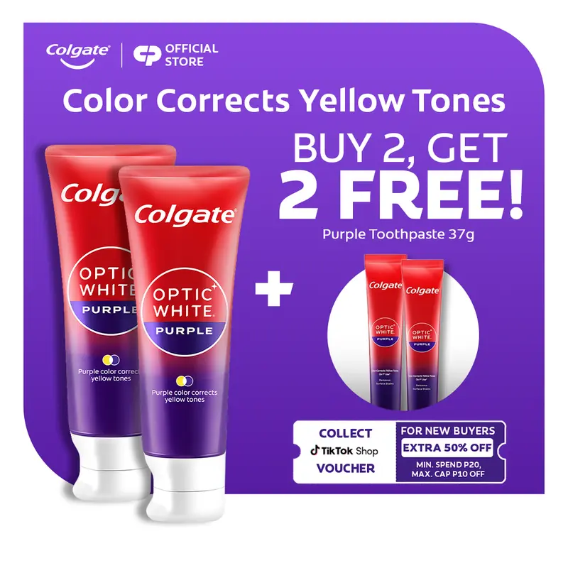 [BUY 2, FREE 2] Colgate Optic White Purple Toothpaste 100g Pack ...