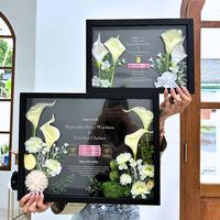 Jual Mahar Calla Lily Black Series 30x40 Bingkai Akrilik Elegan Tema ...