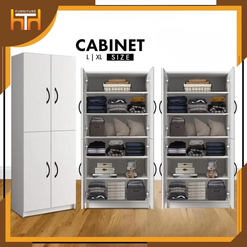 MFurniture: 4 Door Wooden Wardrobe/ Almari Baju/ Almari Kayu - TikTok ...