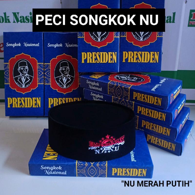 PECI LOGO NU, Peci Songkok "Logo NU Merah-Putih", Songkok Nasional ...