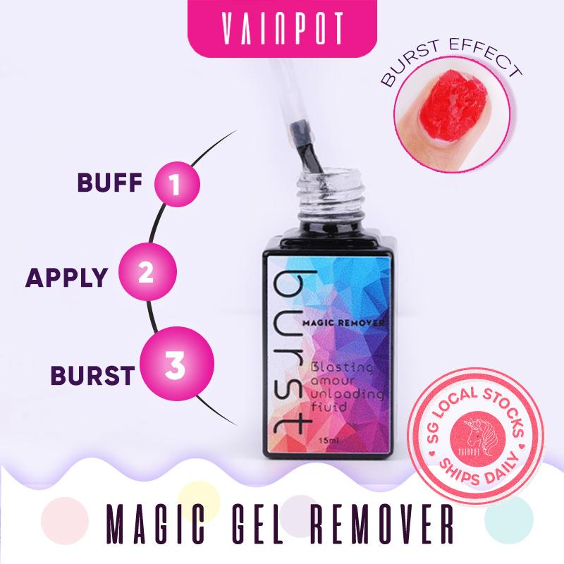 Burst Magic Gel Polish Remover - Easy 3-Steps Remover, Fuss-free ...