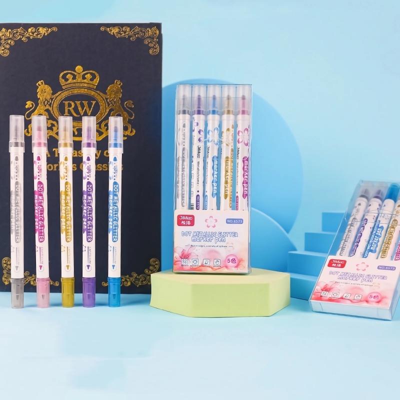 Set Pen Penanda Logam Dwi Petua, 5 Warna, Warna Mutiara Bersemangat ...