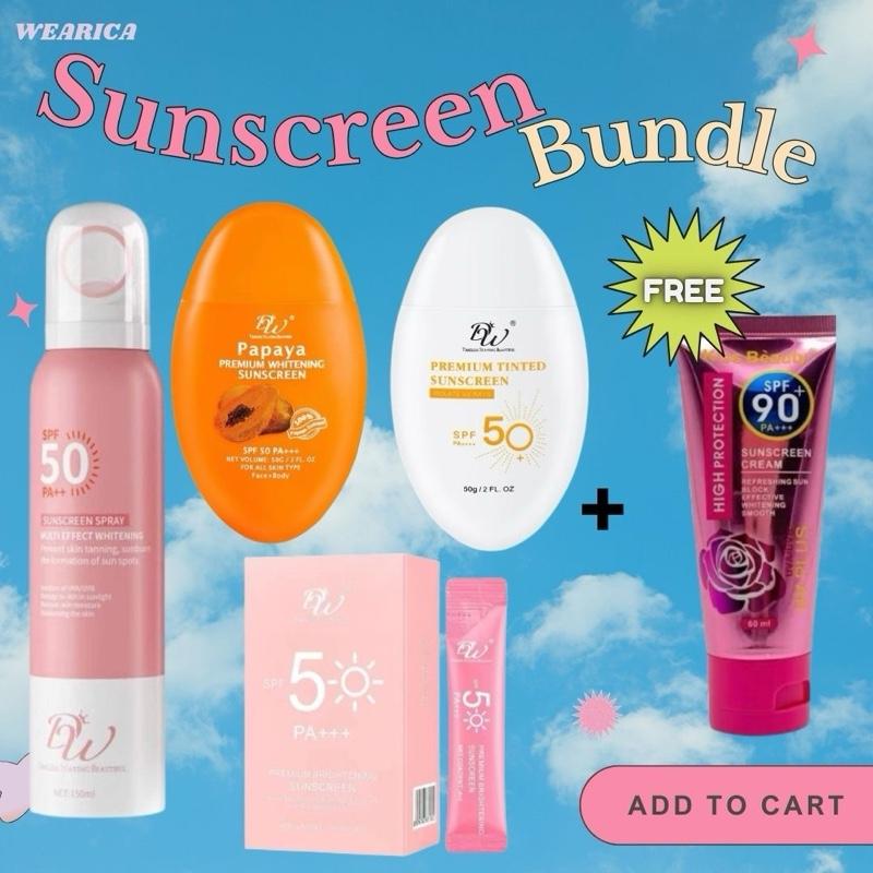 SUNSCREEN BUNDLE Papaya️, niacinamide, sunspray, sunscreen cream ...
