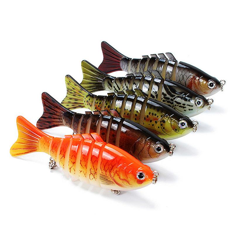 Golden Classic Hot Sale Lure Knotty Fish 16g/10cm Plastic 7-section ...