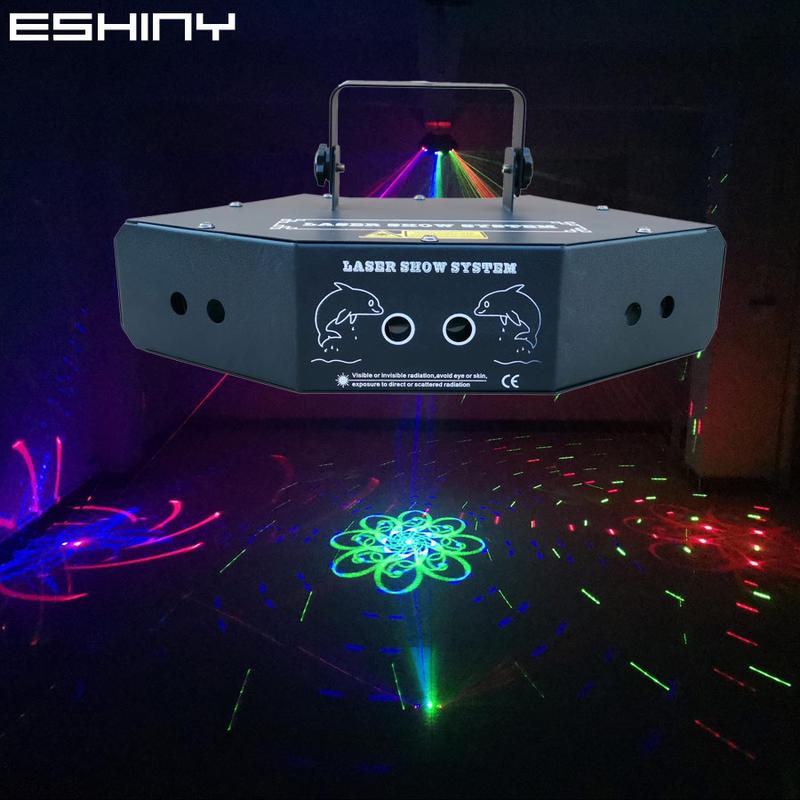 ESHINY 6 Lens RGB Laser 180 Patterns Projector Lines Stage D - TikTok ...