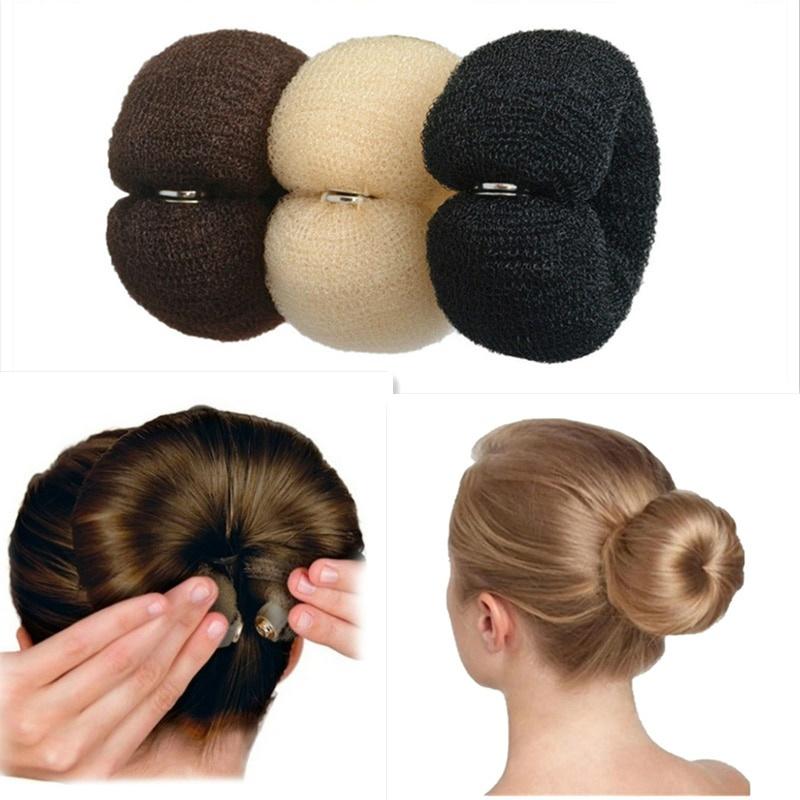 2Pcs Fashion Hair Bun Maker Donut Magic Foam Sponge Easy Big Ring Hair ...