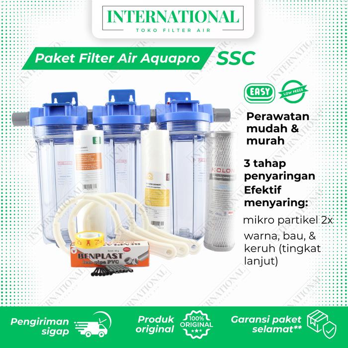 Jual Paket Filter Air PAM / Paket Filter Air 10" 3 Tahap Lengkap Siap ...