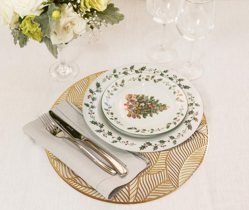 Alas Meja Makan Bunga Design Pelapik Meja Table Mat Leaves Flower ...