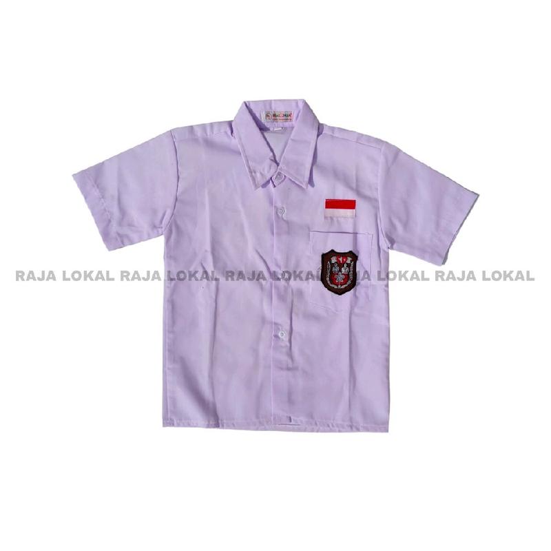 Baju Seragam Sekolah SD Lengan Pendek Kelas 1-6 SD Bordir Fashion ...