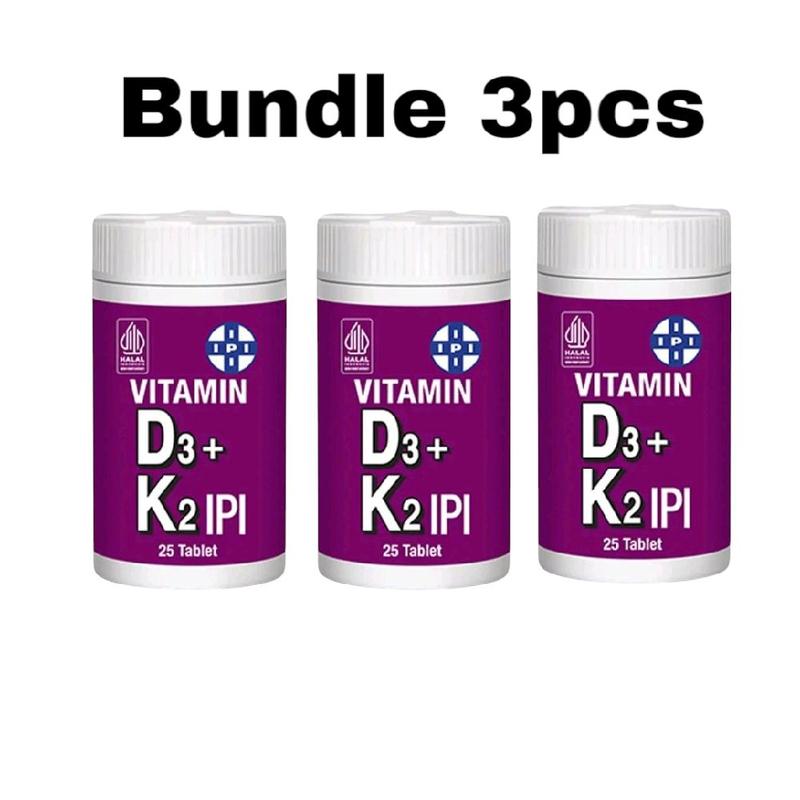 IPI Vitamin D3+K2 Bundle 3PCS Isi 25 Tablet/1pcs Suplemen Kesehatan ...