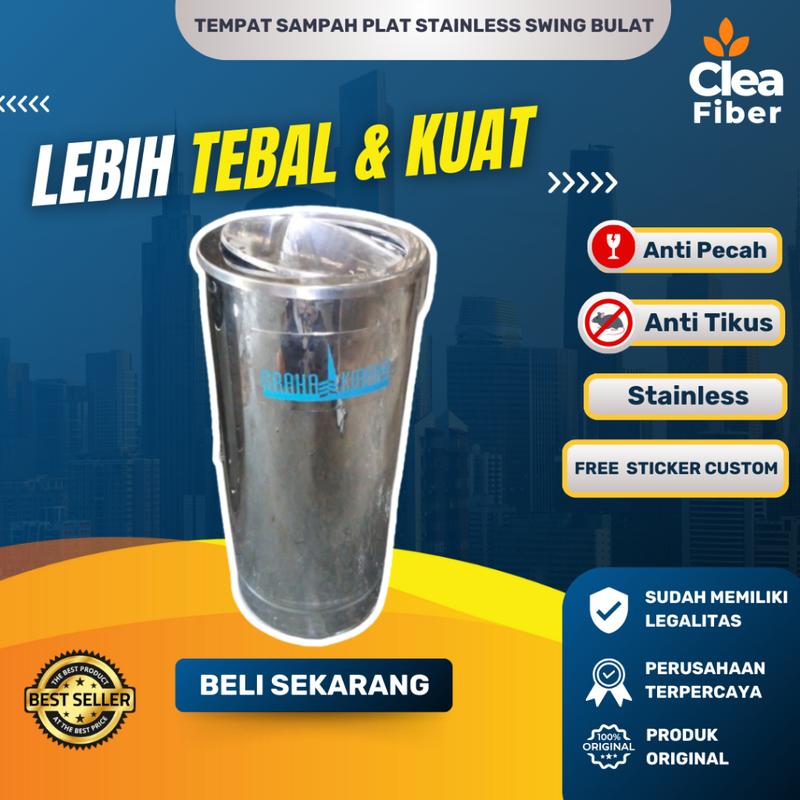 TEMPAT SAMPAH STAINLESS SWING - Shop | Tokopedia
