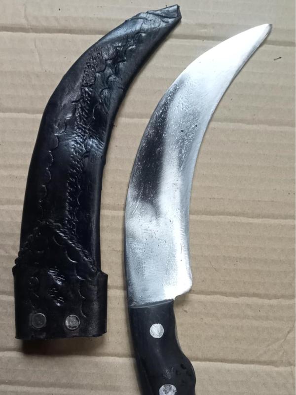 Sanngot with Leather Case Made of Leafspring- Carabao Horn(Handle ...