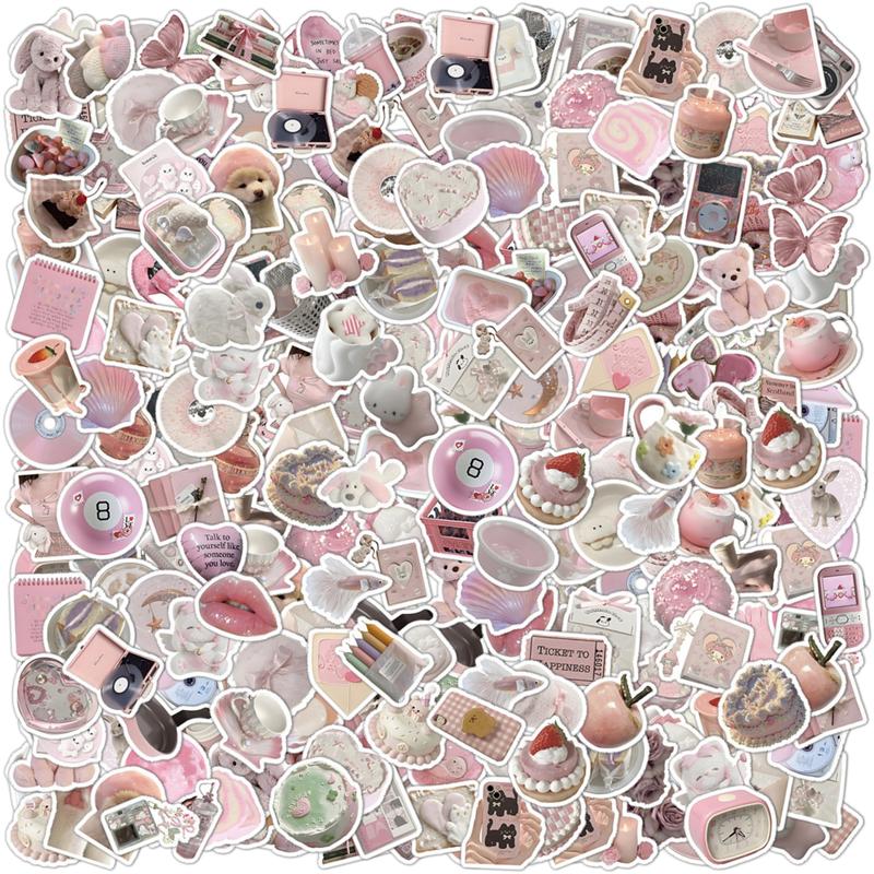 50 100 PCS Stickers Pack Cute Pink Waterproof Stickers Vinyl - TikTok ...