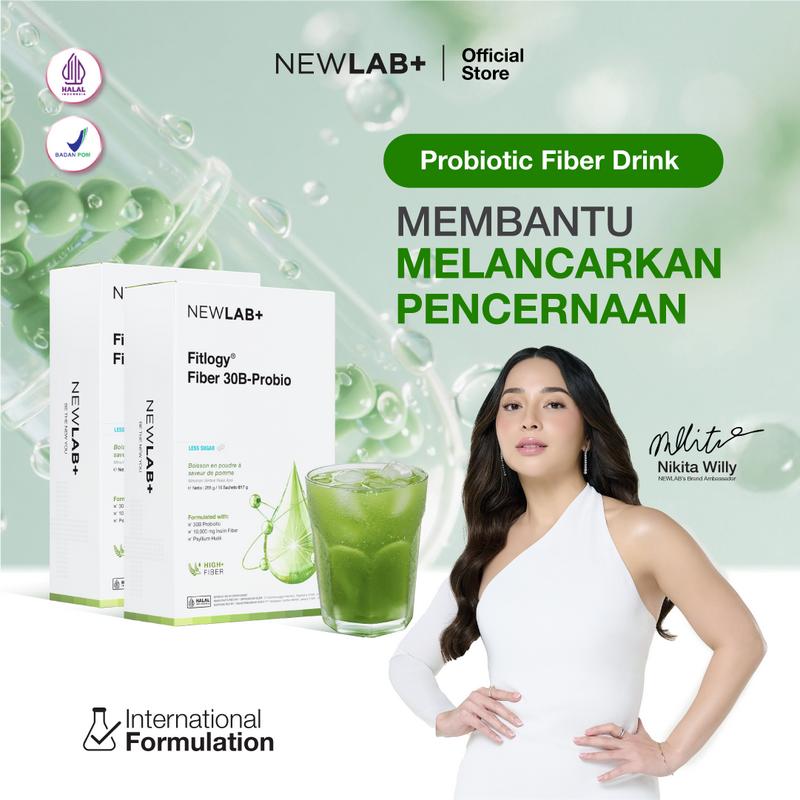 NEWLAB Paket 2 Box Fitlogy Fiber 30B-Probio | Minuman Probiotik | Fiber ...