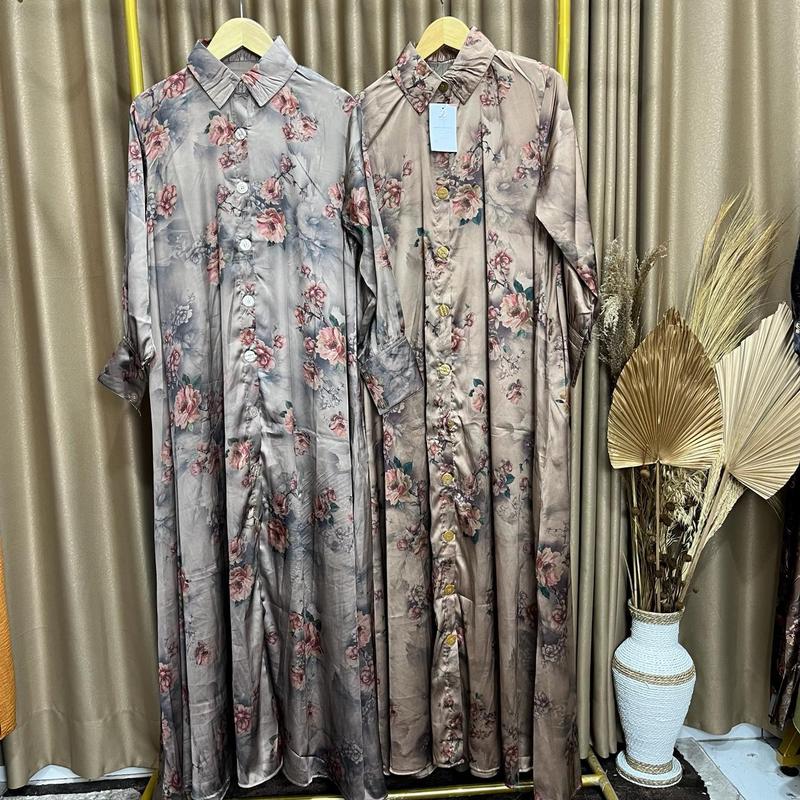 LNY Vivian Gamis Spesial Raya Bahan Sutra Silk All Size XL Mewah - Shop ...