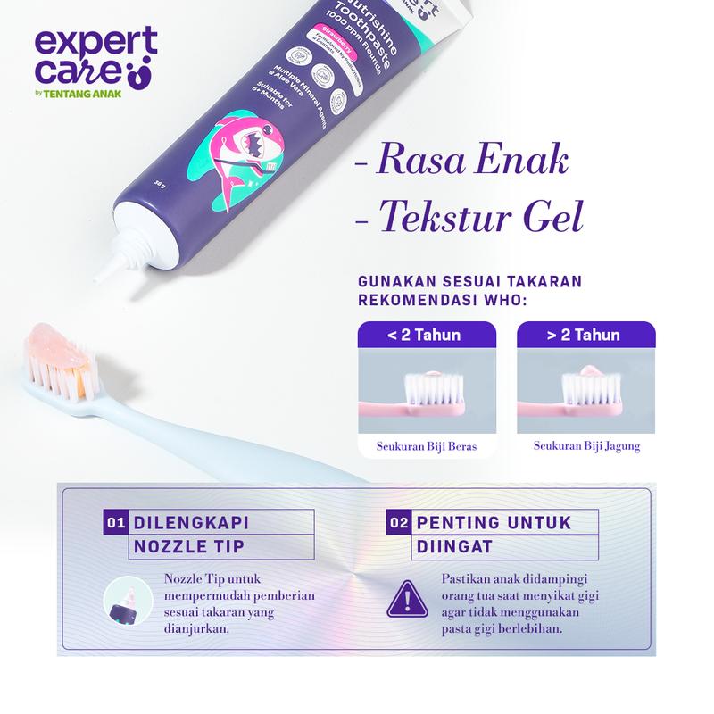 Expert Care Nutrishine Toothpaste 36g - Pasta Gigi Bayi dan Anak dengan ...